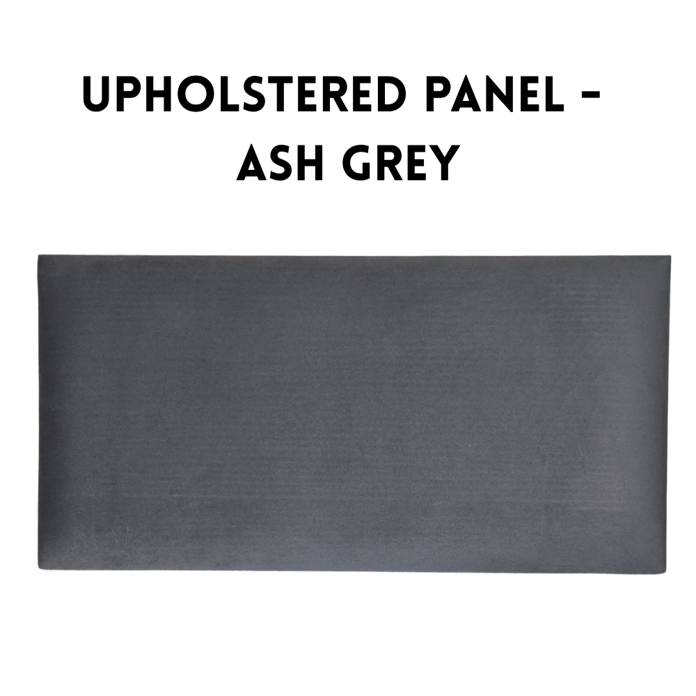 Upholstered Panel Ash Grey 60x30cm - Velvet Finish | Corksystem UK