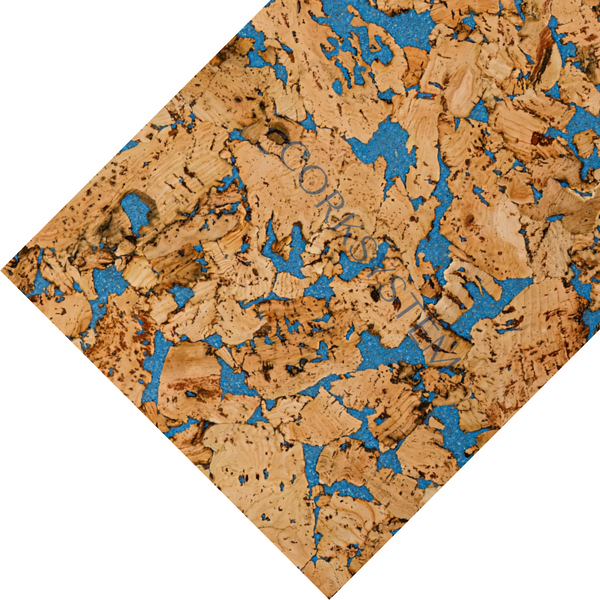 Decorative Cork Wall Tiles - Blue | 1.98m² Pack | Cork System – Corksystem